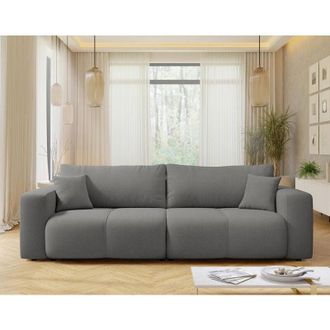 Best Mobilier Bestmobilier - Nicole - canap&eacute; droit 4 places convertible avec coffre en tissu