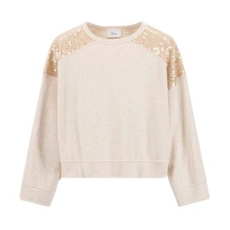 8pm 8Pm, Femme, Pulls, Beige, Taille: 42 FR Cropped SweaT-shirt