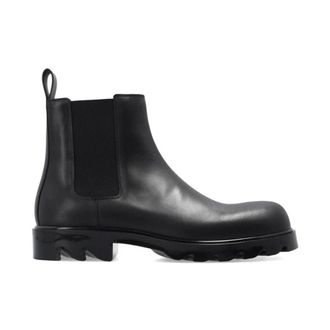 Bottega Veneta Homme, Chaussures, Noir, Taille: 42 1/2 EU Calfskin Chelsea Bottes