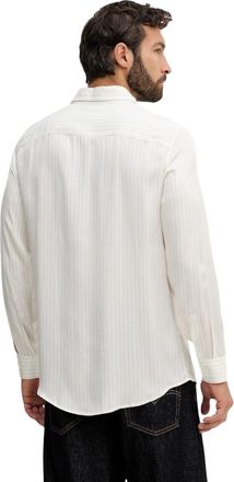 A|X Armani Exchange Viscose Striped Shirt - White