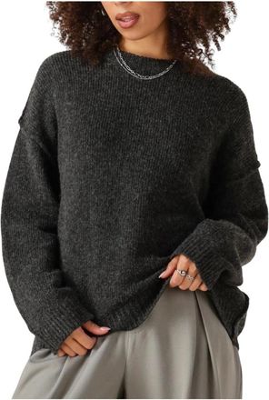MY ESSENTIAL WARDROBE Grauer Strickpullover f&uuml;r Frauen - - Knitwear - Damen - Schwarzk - M