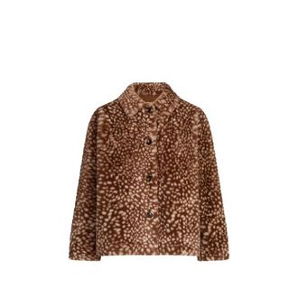 Saison 1865 Manteau Billie duveteux tachet&eacute;
