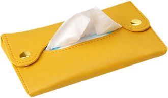 Generic Aufbewahrungsbox f&uuml;r Textilien - Abdeckung aus PU-Leder, tragbares Papier | Aufbewahrungsbox f&uuml;r Mini-Reinigung, eleganter Stoffkarton, Stoffbox mit V