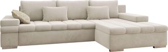 Mirjan24 Ecksofa Bangkok Premium, Eckcouch mit Schlaffunktion und Bettkasten, Couch L-Form Sofa f&uuml;r Wohnzimmer, G&auml;stezimmer, Wohnlandschaft (Piano 02 + Corbett