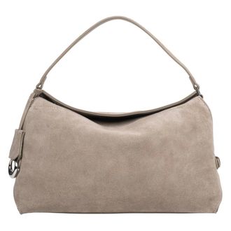 Estro & Luminara Femme, Sacs, Beige, Taille: ONE Size Velour Shoulder Bag