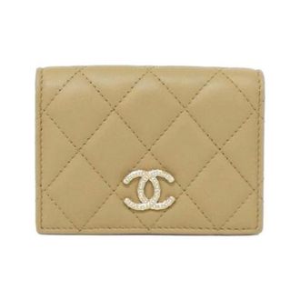 Chanel Pre-owned Pochette en cuir dagneau Ap4733 - Femme - Pre-owned - Beige - Taille: ONE Size