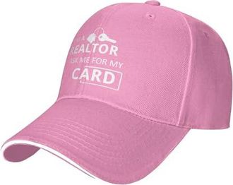 Generic Chapeau De Baseball Je suis Agent Immobilier Chapeau De Sport R&eacute;glable Respirante Casquette Unisexe, pour Hommes, Plage, Les Loisirs, 55-59cm