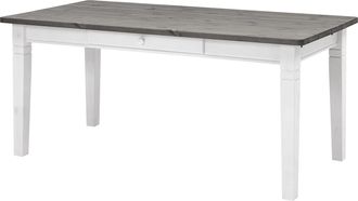 Maison Belfort home24 Esstisch V 180 x 90 cm Weiß/Kiefer Grau/Kiefer Weiß