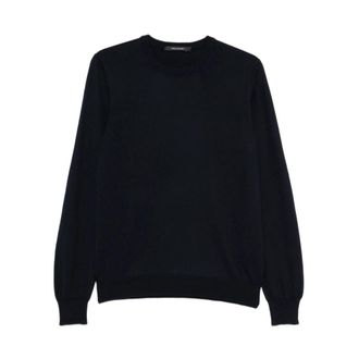 Tagliatore Marley Rundhals-Pullover - - Knitwear - Herren - Blau - XL