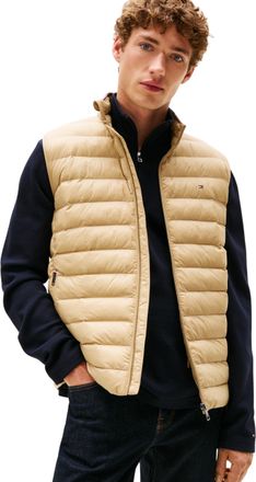 Tommy Hilfiger Herren Weste Packable Recycled Vest Stehkragen, Braun (Camel), XXL