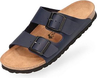 Bonova Mules pour homme - Claquettes confortables pour homme - Chaussons avec semelle intérieure - Chaussons antidérapants avec semelle en caoutchouc - Chaus