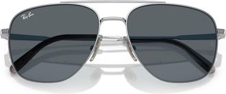 Ray-Ban unisex, Accessoires, Gris, Taille: 59 MM Titanium Aviator Lunettes de soleil