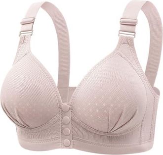 Generic Soutien-gorge d&eacute;contract&eacute; r&eacute;glable et respirant sans anneau en acier pour femme, gris clair, 70