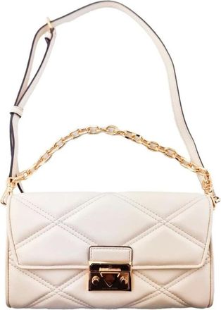 Michael Kors Femme, Sacs, Beige, Taille: ONE Size Sac bandouli&egrave;re en cuir avec bandouli&egrave;re r&eacute;glable