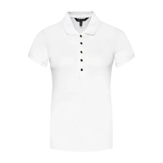 Ralph Lauren Femme, Tops, Blanc, Taille: 42 FR Kiewick-Knit-Athleisure Pique Polo