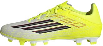 adidas Unisex F50 Club Firm Ground/Multi Ground Football Boots, Team solar Yellow 2/core Black/Lucid red, 48 2/3 EU
