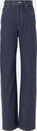 Loro Piana High-Rise Wide-Leg Jeans Tye