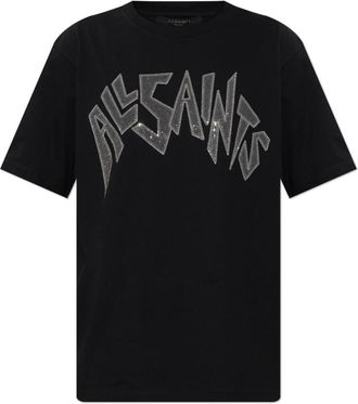 AllSaints Femme, Tops, Noir, Taille: 42 FR Zinc Boyfriend T-Shirt