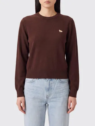 Maison Kitsun&eacute; Wollpullover mit Rundhalsausschnitt und Rippb&uuml;ndchen