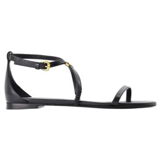 Alexander McQueen Leder sandals - - Shoes - Damen - Schwarzk - 38 EU