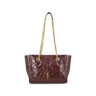 Saint Laurent Chevron-quilted Leather Tote Bag