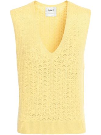Barrie haut en cachemire à col v - Jaune