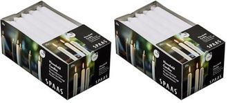 Spaas 20 Haushaltskerzen 19/180 mm, &plusmn; 6 Stunden - wei&szlig; (Packung mit 2)