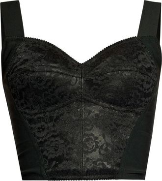 Dolce & Gabbana Femme, Tops, Noir, Taille: 40 FR Shaper Corset Bustier Top