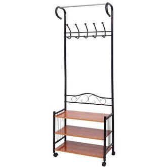 Hhg Metall-Garderobe Victoria, Standgarderobe Kleiderstange, 186x65x34cm