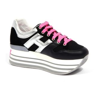 Hogan Cooler Leder/Stoff Schuh Modell H425 - - Shoes - Damen - Mehrfarbig - 35 1/2 EU