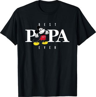 Disney Mickey Mouse Thumbs Up Best Papa Ever Fathers Day T-Shirt