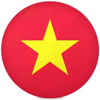 Generic Rutschfeste, waschbare Platzsets mit Vietnam-Flagge, rund, Fr&uuml;hlings-Tischsets, waschbar, Tellermatte, K&uuml;chentischmatte, 39 cm, 1 St&uuml;ck