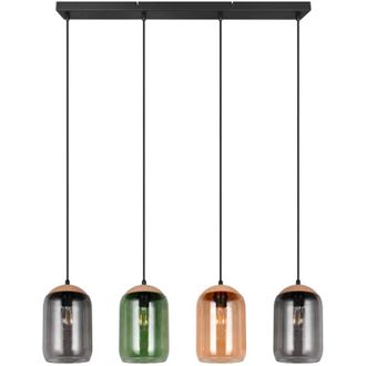 Trio Leuchten Trio Lighting - Suspension, Suspension verre 4 lampes multicolores Cork Multicolore en Verre, trio