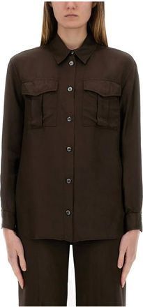 Aspesi Femme, Blouses et Chemises, Brun, Taille: 36 FR Camicia Mod.5489
