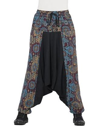 Coline Sarouel Ethnique Fourche Basse - Couleur : Noir - Taille Unique