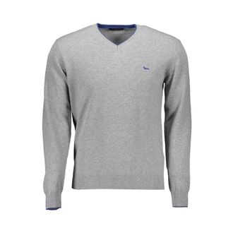 Harmont & Blaine Homme, Pulls, Gris, Taille: 2XL Pull en laine à col en V