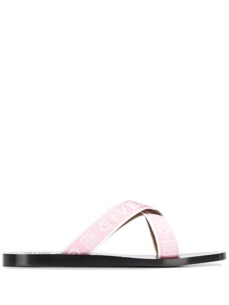 Givenchy Sandalen mit Logo-Riemen - Rosa