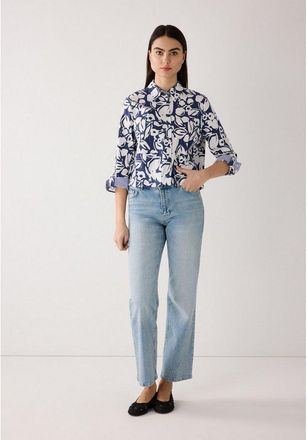 More & More Langarmbluse kurze, weite Flowerprint Bluse