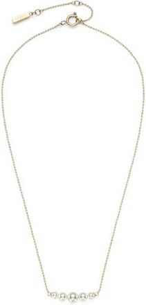 Olivia Burton Collier pour Femme Collection PEARLS & BEADS en Or Jaune avec Rang de Perles Imitation Graduées - 24100321