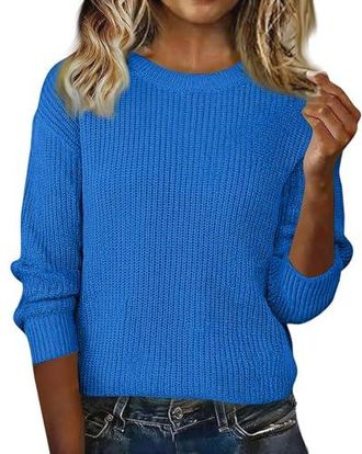 Generic Pull Femme Chic Et Elegant Oversize Femmes V&ecirc;tements Pulls WomenS Haut Grande Mode Pulls, Gilets Et Sweats Taille Blanc Rouge Hiver Fashion Noir Col R