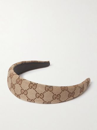 Gucci Haarreif Aus Canvas Mit Jacquard-muster - Neutral