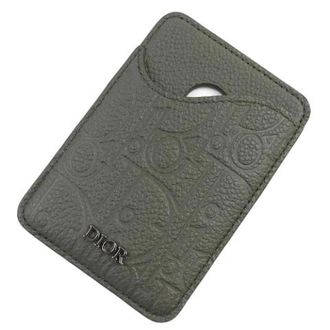 Dior Porte-cartes Saddle Gravity en cuir Pre-owned - Homme - Pre-owned - Vert - Taille: ONE Size