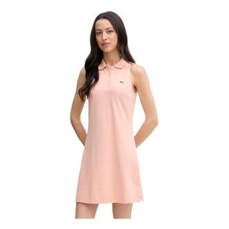 Lacoste &Auml;rmelloses Piqu&eacute; Polokleid - - Dresses - Damen - Rosa - 2XS