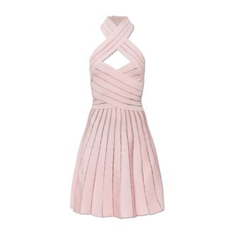 Balmain Kleid mit offenem R&uuml;cken - - Dresses - Damen - Rosa - M