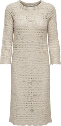 Jacqueline de Yong JdY Damen Jdysun Lay 3/4 Boat Neck Dress KNT Noos Strickkleid, Sandshell, XL EU