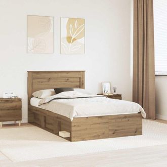 vidaXL vidaXL Cadre de lit Ch&ecirc;ne artisan 120 x 190 cm Pin massif