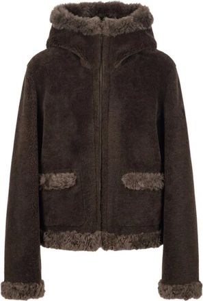 Moncler Doudoune Courte Leuctre - Femme - Vestes - Brun - Taille: 40 FR
