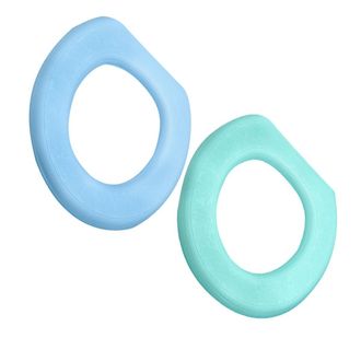 Valiclud Homoyoyo 2 St&uuml;ck Teiliges Selbstklebendes Eva O f&ouml;rmiges Toilettensitzkissen Weich und rutschfest Waschbar Farbige Wc sitzauflagen in Gr&uuml;n und Blau f&uuml;