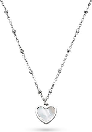 s.Oliver Necklace - Elegante Halskette aus poliertem Edelstahl - Silber - Gliederkette 45 cm - wasserfest & hautfreundlich