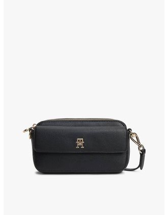 Tommy Hilfiger Kameratasche zum Umh&auml;ngen in Schwarz mit Hilfiger-Markenlogo